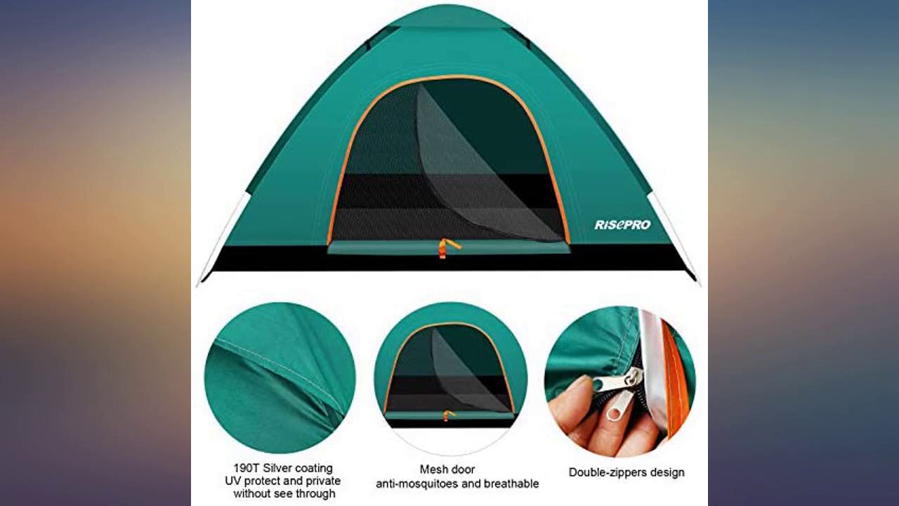 Urpro Instant Automatic Pop Up Camping Tent 2 Person Lightweight Tent