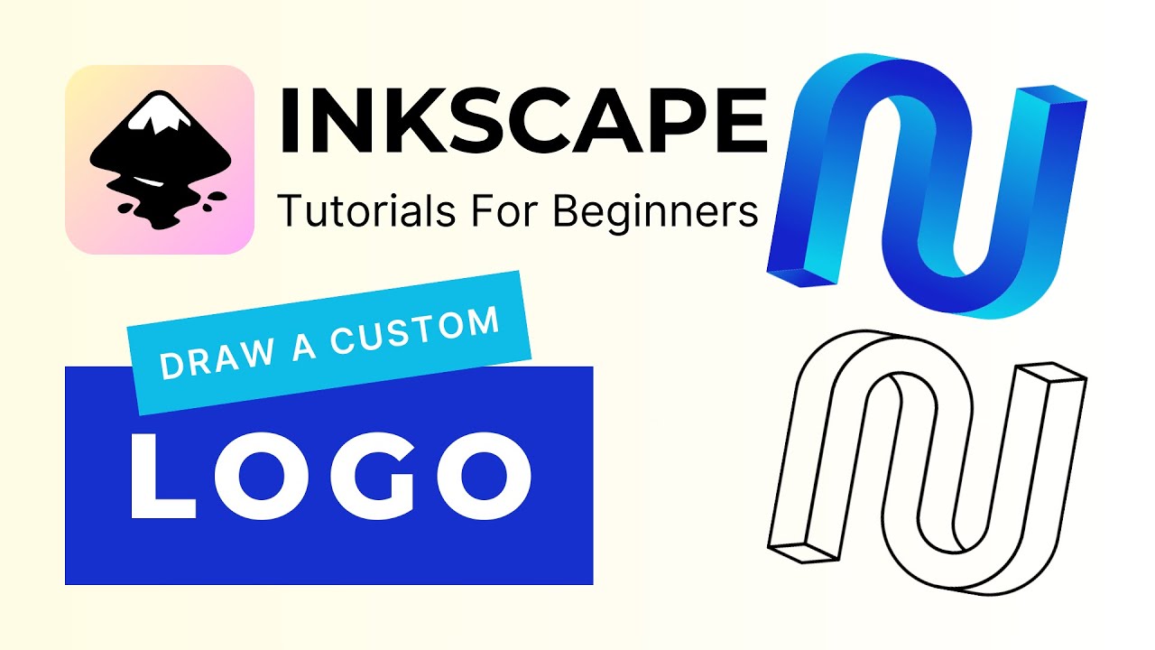 Inkscape Tutorials For Beginners Draw A Custom Logo Shape Youtube