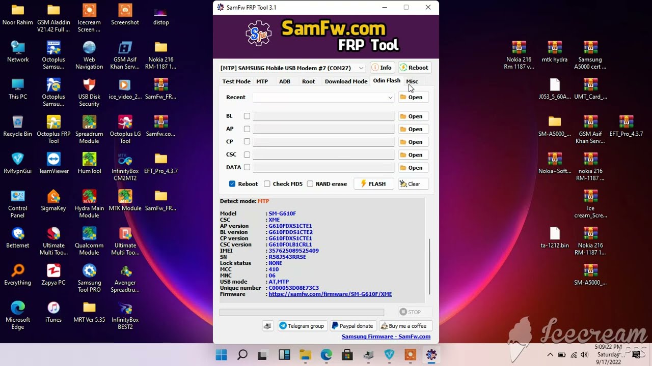 Latest Samfw Frp Tool 3 1 Samsung Android 10 11 12 Frp Bypass One