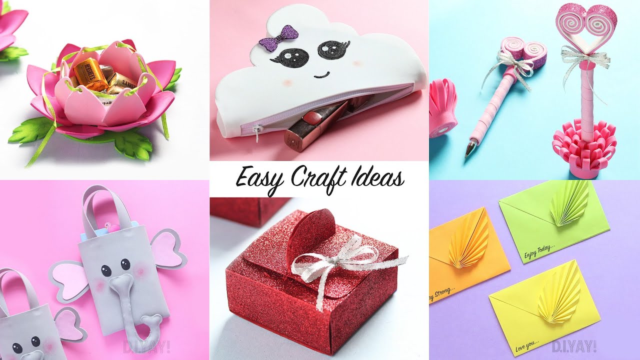 6 Easy Craft Ideas Craft Ideas Diy Crafts Youtube
