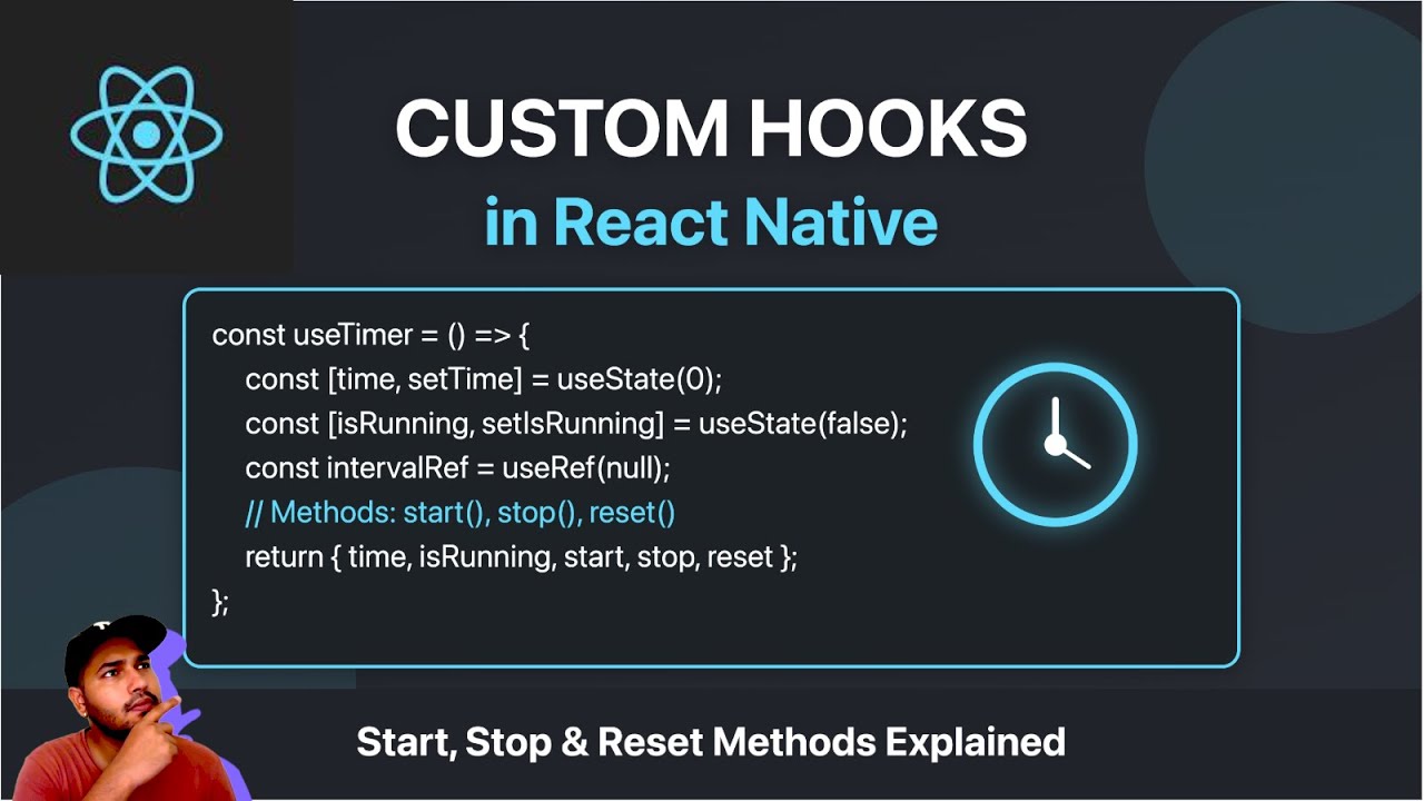 Build A Timer Hook In React Native With Secret Start Stop Methods Youtube