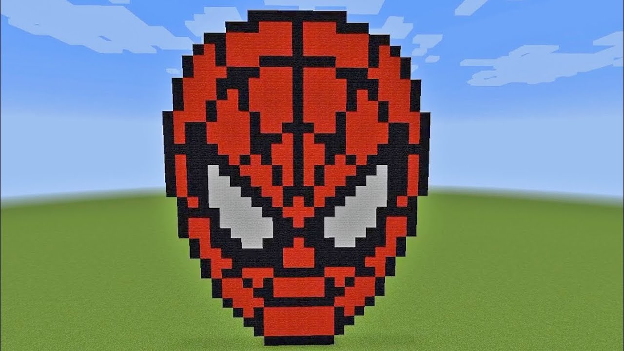 Spider Man Pixel Art Tutorial Minecraft