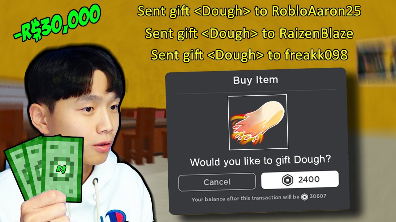 I Spent 30 000 Robux On Permanent Dough Fruits Blox 40 Off