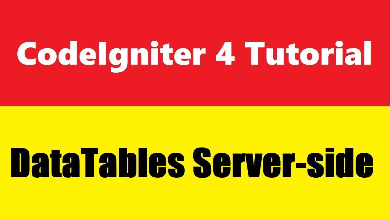 How To Use Datatables In Codeigniter 4 Youtube