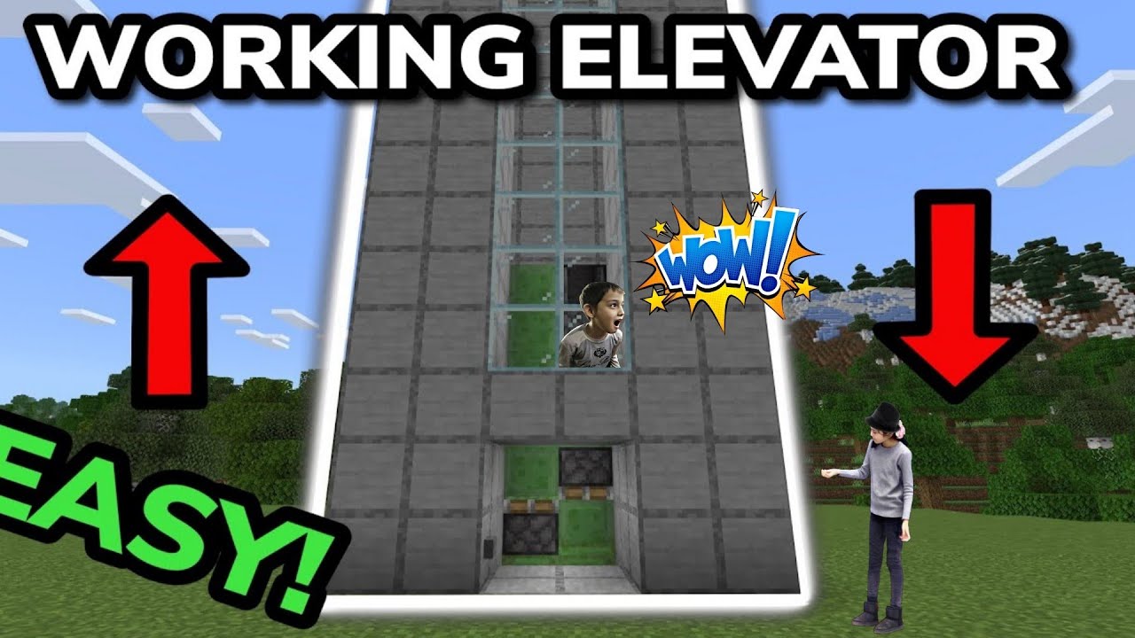 Minecraft How To Make A Working Elevator Easy Youtube