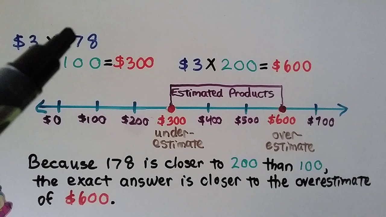 4th Grade Math 2 4 Estimate Products By Rounding Youtube