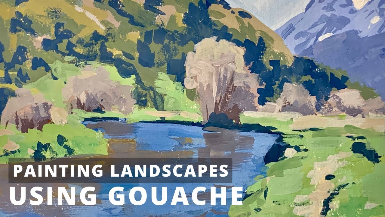 Painting Landscape Studies Using Gouache Youtube
