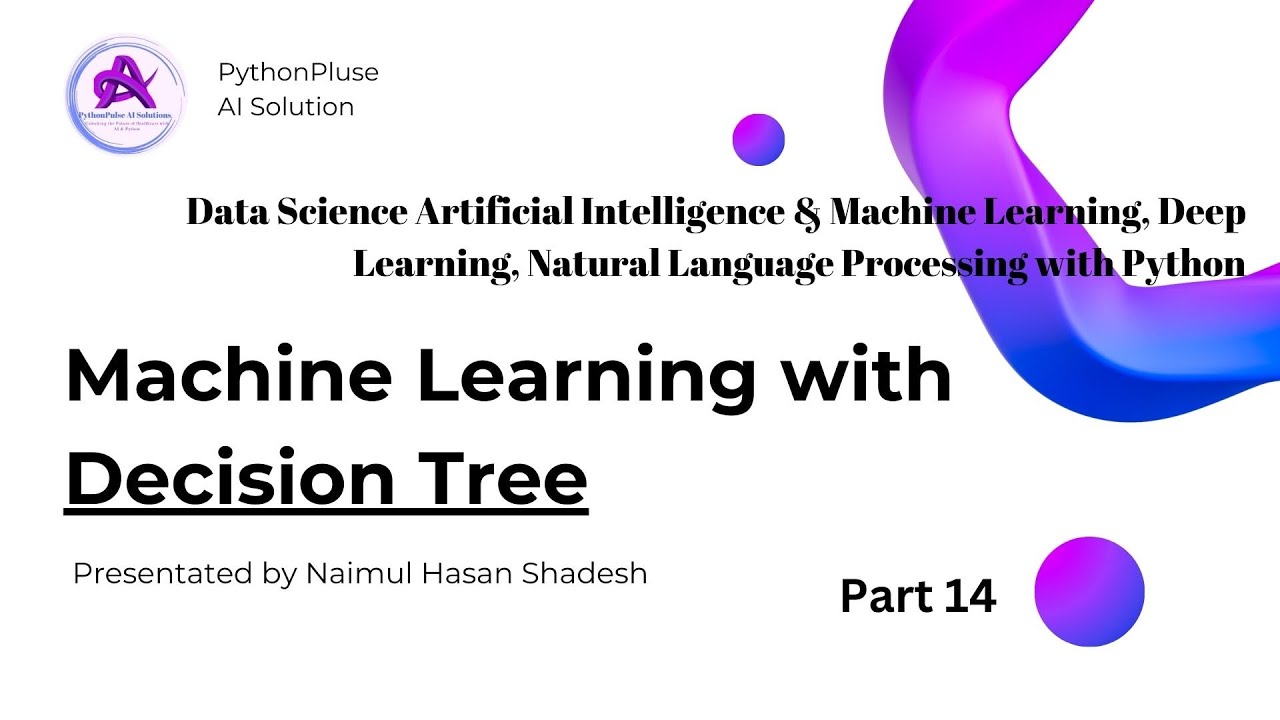 Data Science Machine Learning Decision Tree Part 14 Datascience