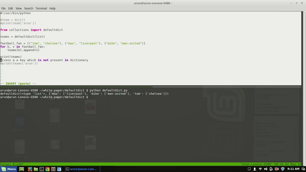 Defaultdict In Python Youtube