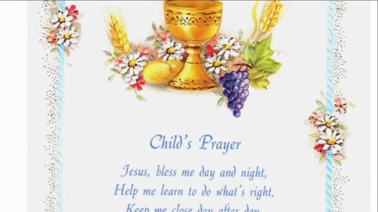 First Communion Prayer Cards