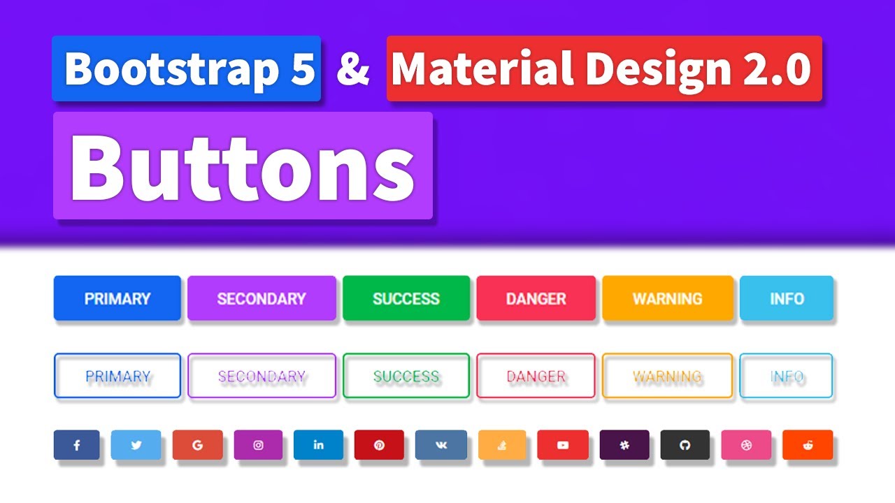 Bootstrap Buttons Tutorial On The Latest Bootstrap 5 Youtube
