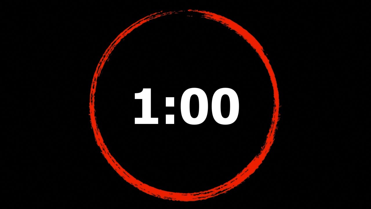 1 Minute Countdown Timer High Quality Youtube