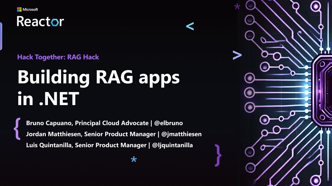 Building Rag Apps In Net Youtube