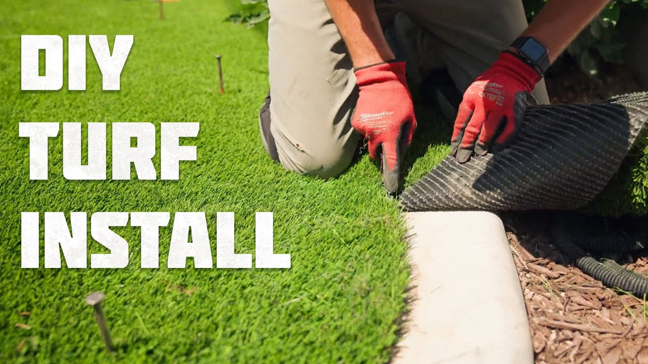 How To Install Artificial Turf Diy Artificial Grass Youtube
