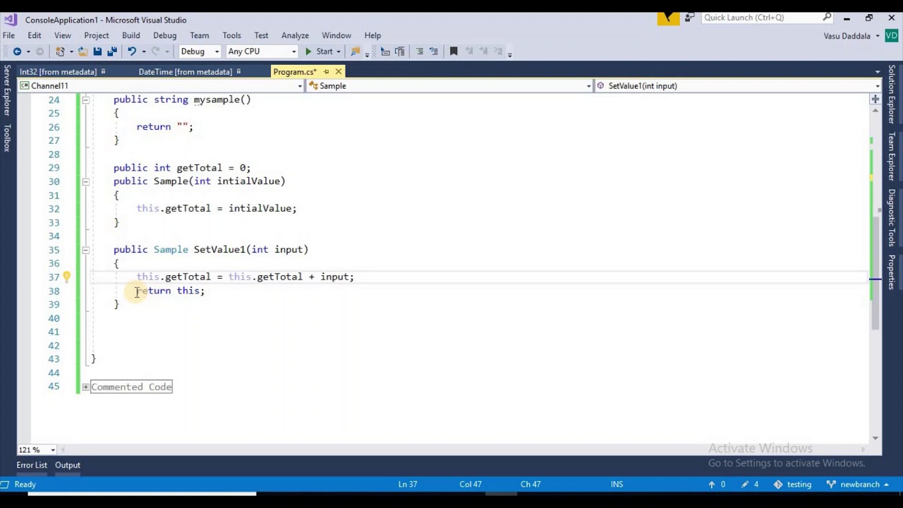 Method Chaining In C Youtube