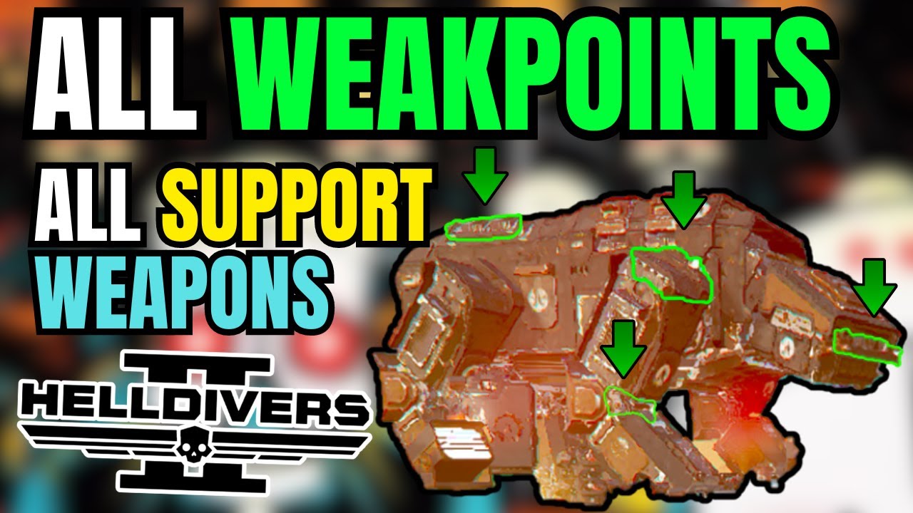 Factory Strider All Weakness And All Support Weapons Helldivers 2 Youtube