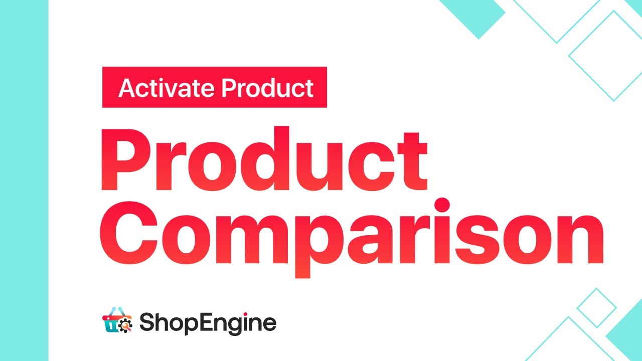How To Activate Product Comparison Option In Woocommerce Shopengine