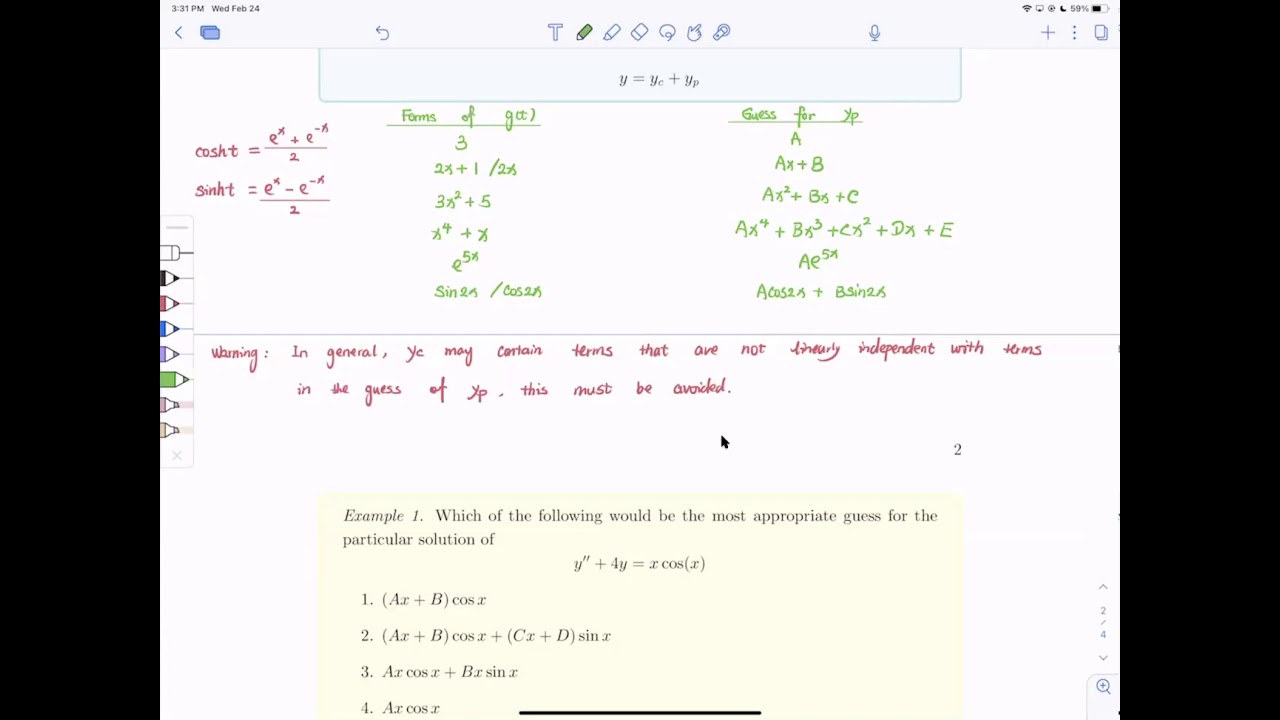 Mat244 21w Tutorial 6 Youtube