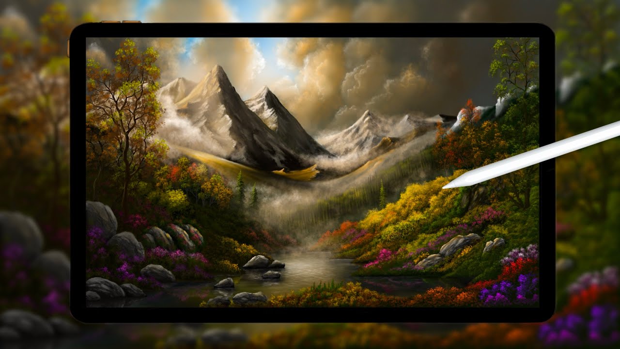 Landscape Ipad Procreate Youtube
