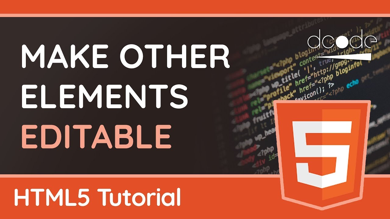 Make Other Elements Content Editable Html5 Contenteditable