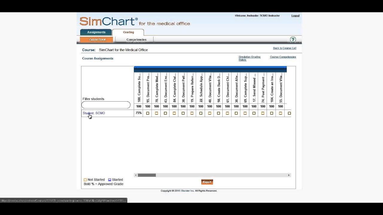 How Do I Change My Student S Grade In Simchart For The Medical Office