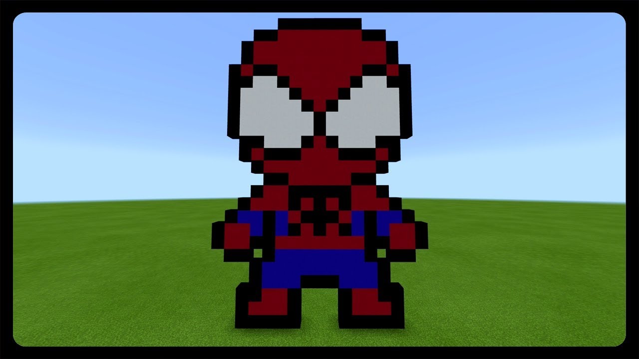 Pixel Art Minecraft Easy Spiderman