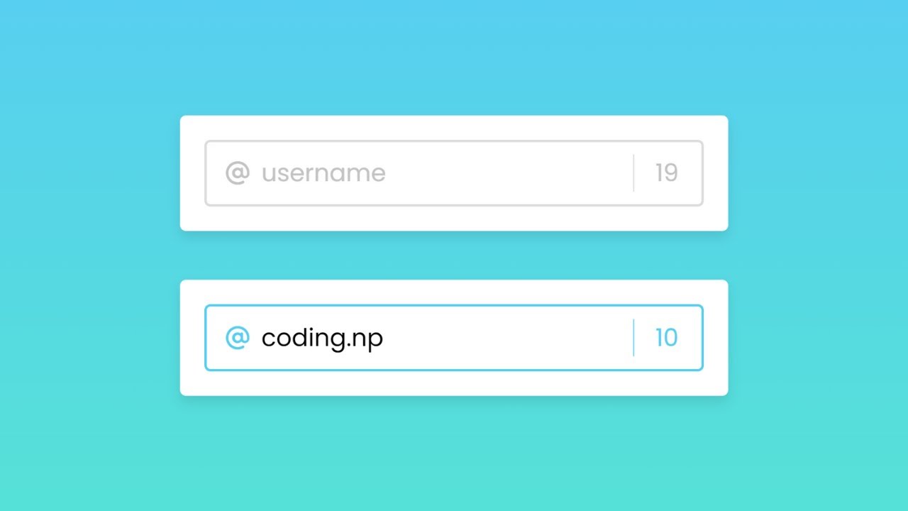 Limit Input Characters Using Html Css Javascript Youtube