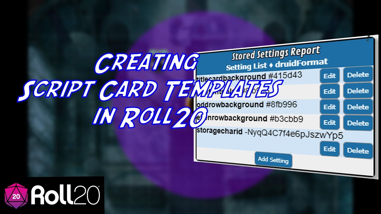 Creating Scriptcard Templates In Roll20 Youtube