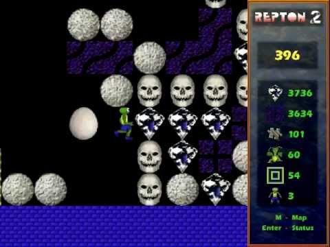 Repton 2 Caverns Part 1 Youtube