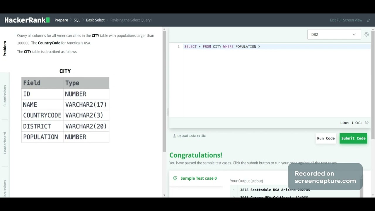 Hackerrank Sql Solutions Youtube