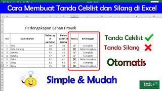 Cara Membuat Simbol Tanda Ceklist Dan Tanda Silang Di Excel Otomatis ...