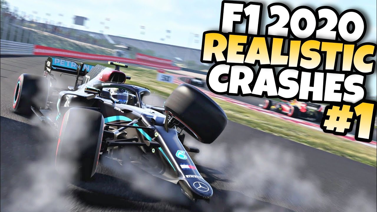 F1 2020 Realistic Crashes 1 Youtube