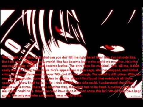 Vor Kira S Final Speech Death Note English Youtube