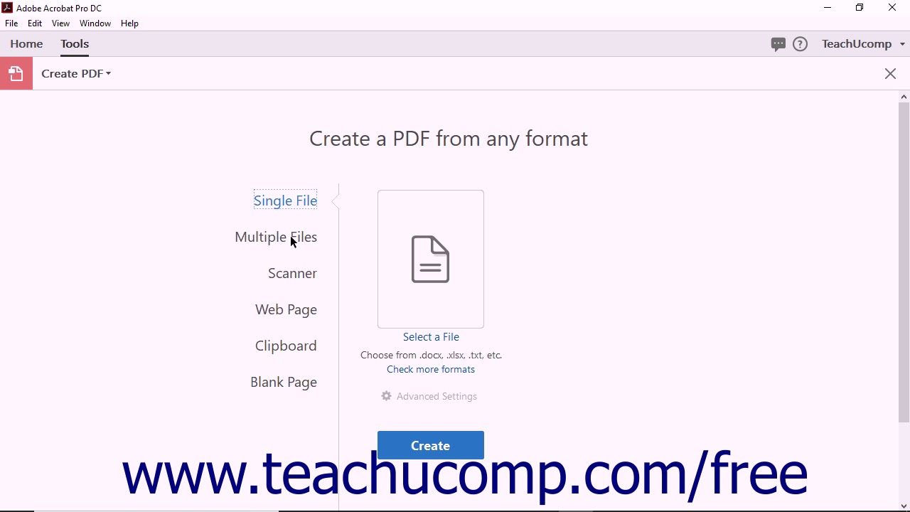 Acrobat Pro Dc Tutorial Creating New Pdfs Adobe Acrobat Pro Dc