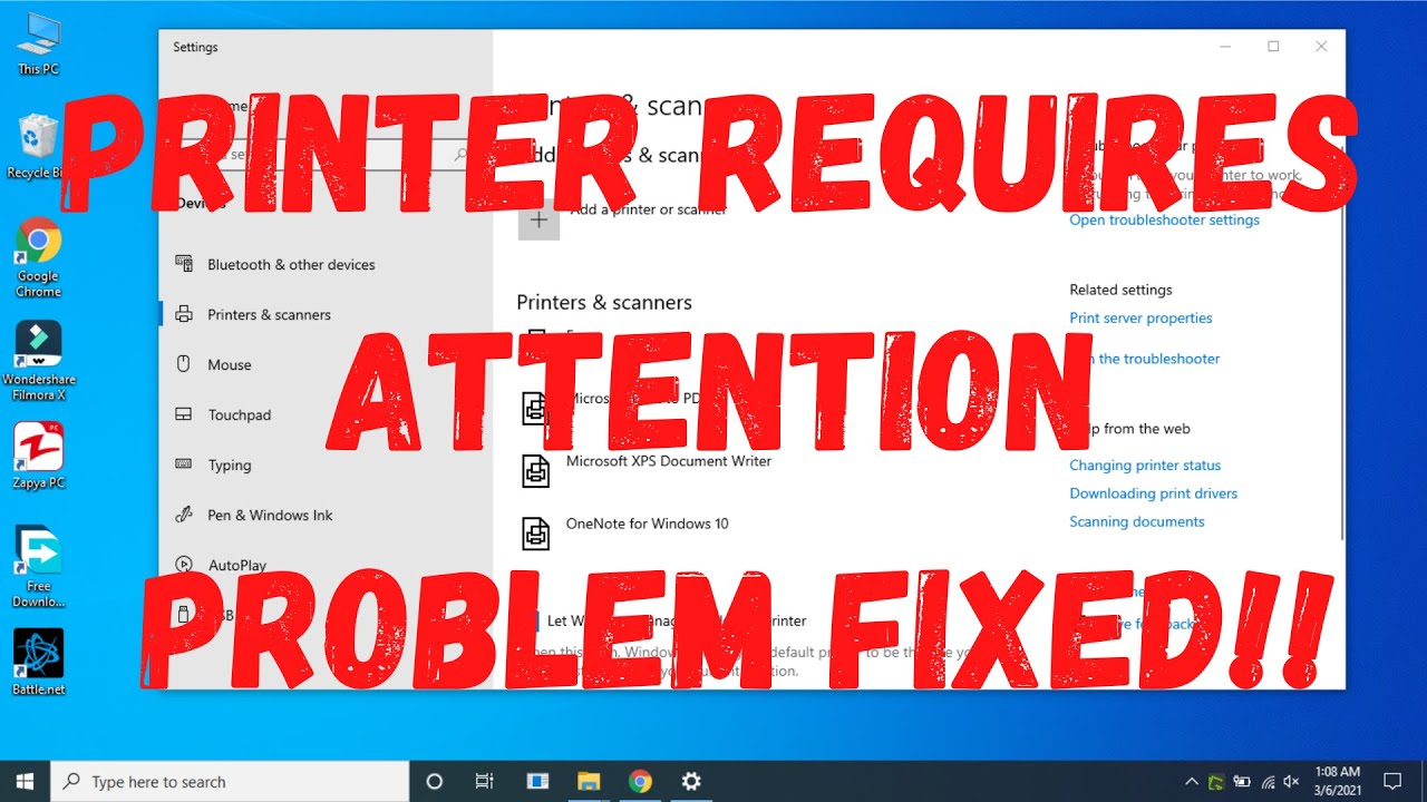 How To Fix Printer Requires Attention Problem In Windows 10 2021
