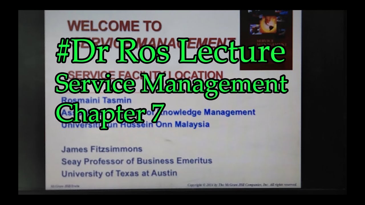 Drros Lecture Service Management Chapter 7 Youtube