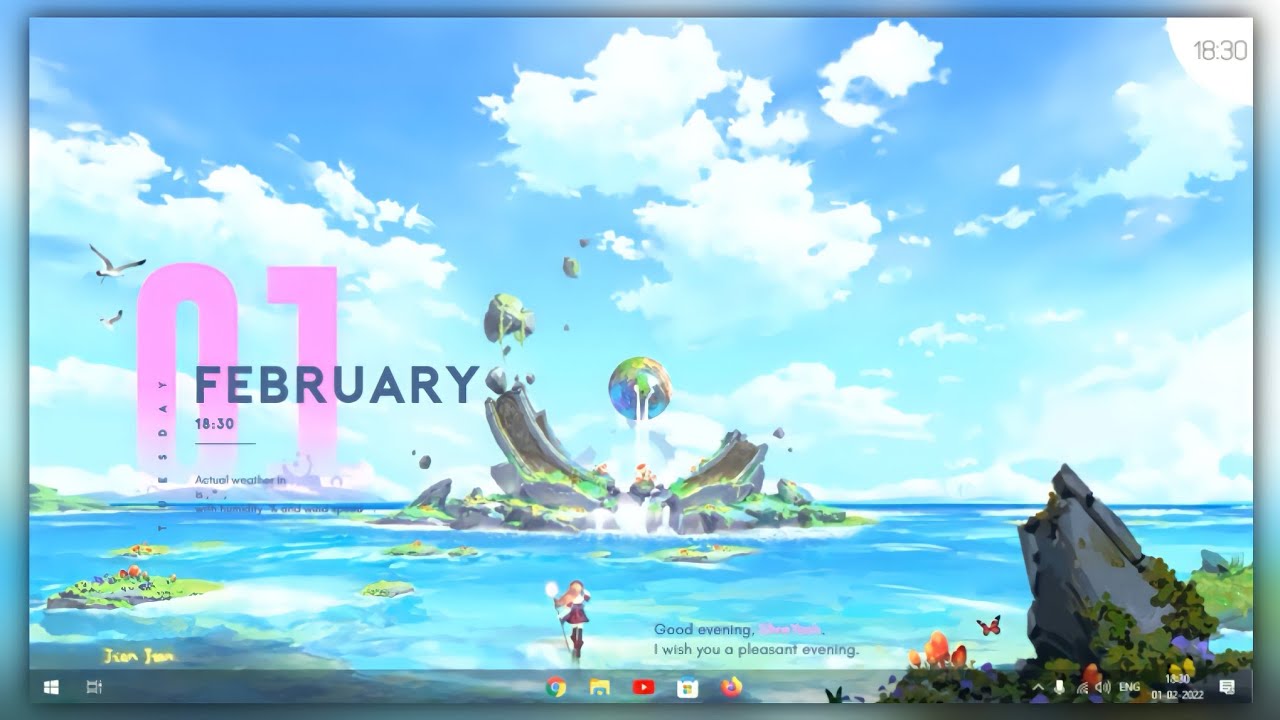 Anime Rainmeter X Visualizer Desktop Optimization