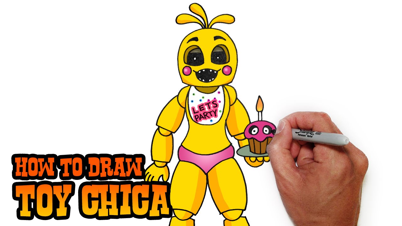 How To Draw Toy Chica Fnaf 2 Video Lesson Youtube