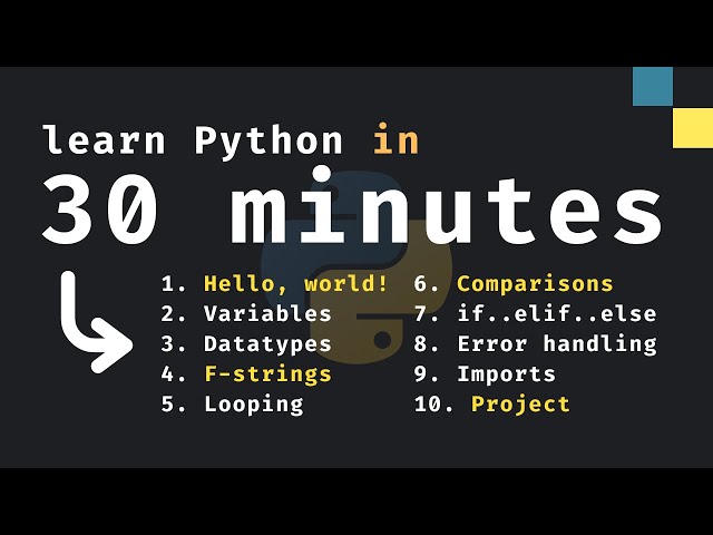 Learn Python In Only 30 Minutes Beginner Tutorial Youtube Dictation