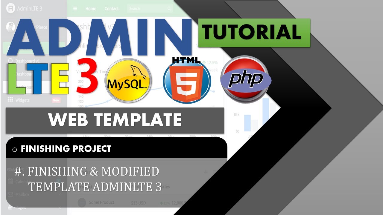 Management Modified Template Adminlte 3 Tutorial Php Mysql