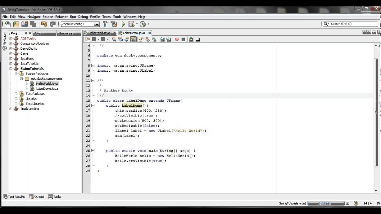 Java Swing 3 Label Youtube
