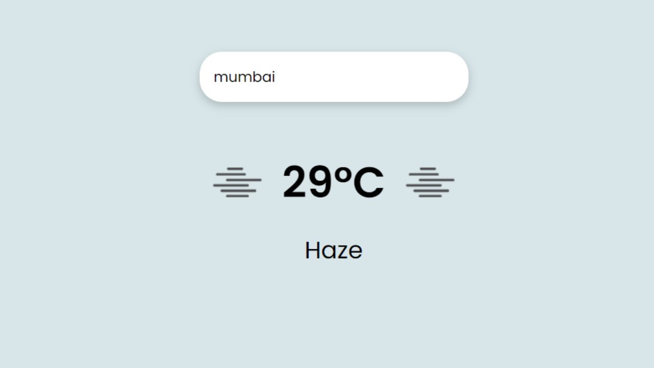Weather App Using Html Css And Javascript рџ Day 8 Weather App