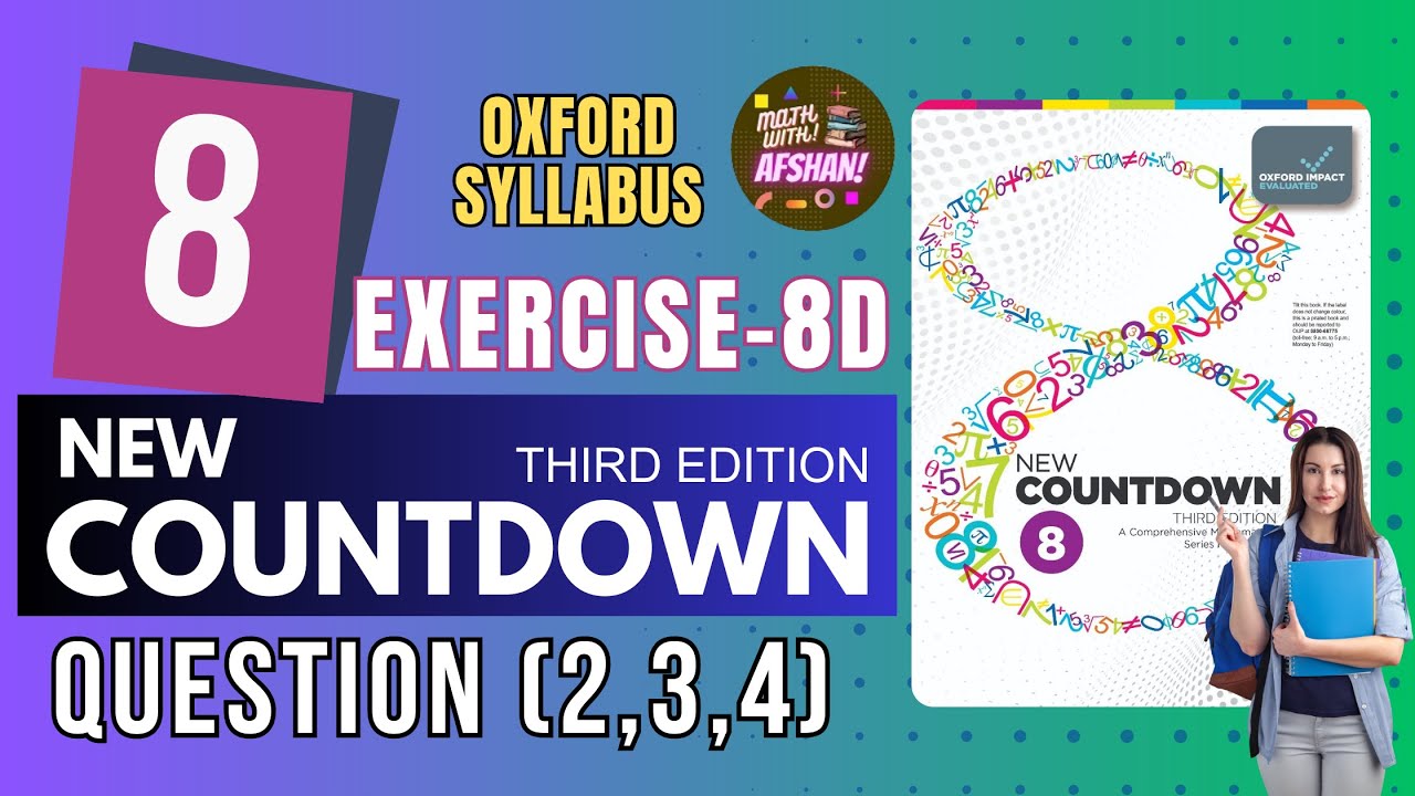 Class 8 Math Exercise 8d Question 2 4 New Countdown Third Edition