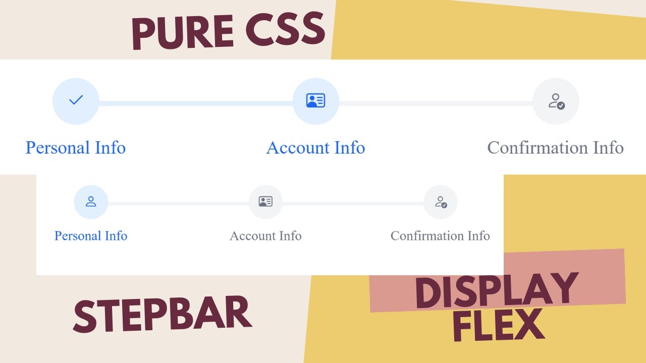 Create Simple Stepper Using Html Css Tutorial Bootstrap Youtube