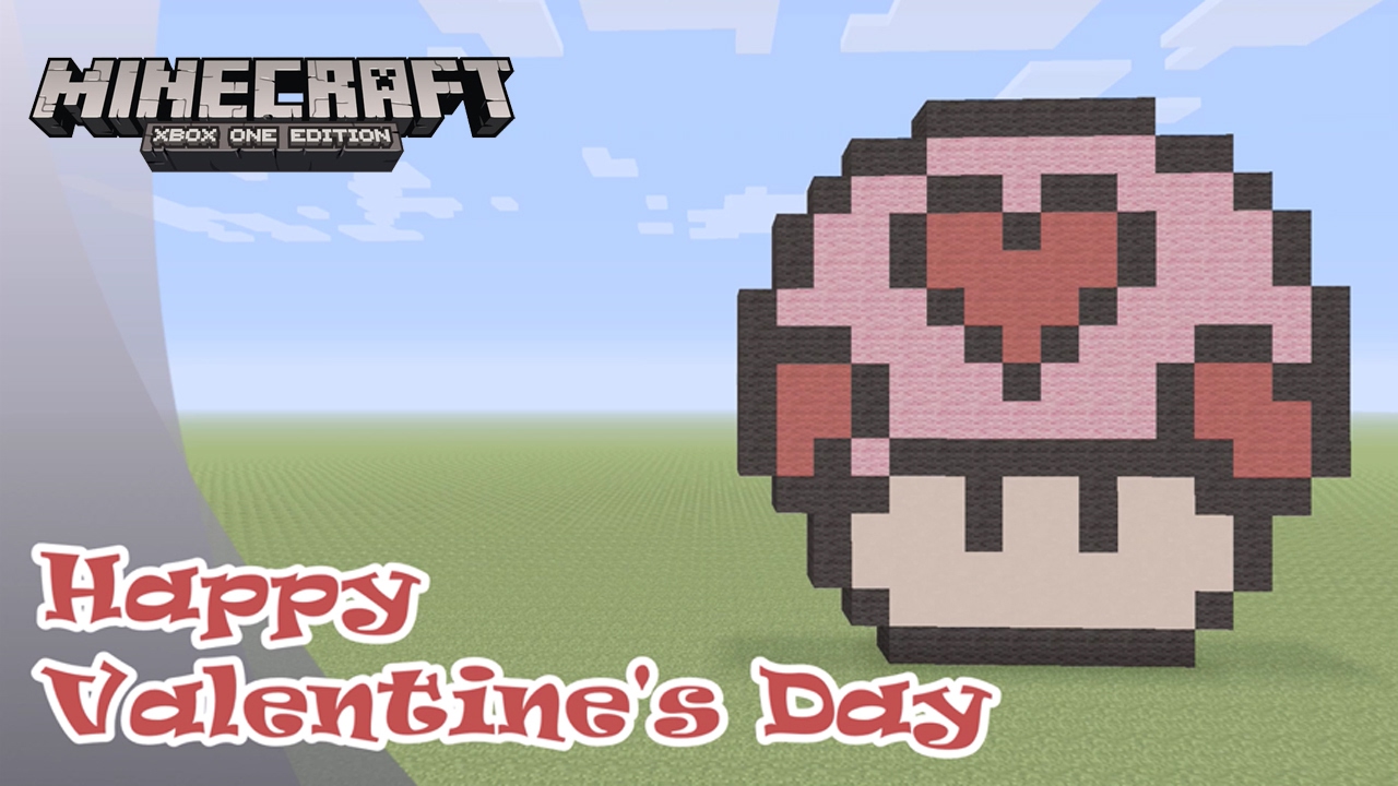 Minecraft Pixel Art Tutorial And Showcase Happy Valentine S Day Mario