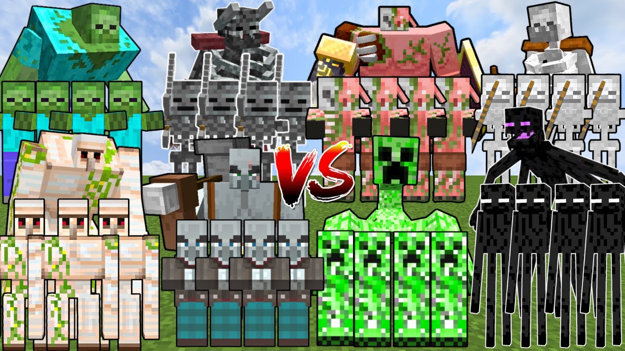 Massive Mutant Army Tournament Minecraft Mob Battle Youtube