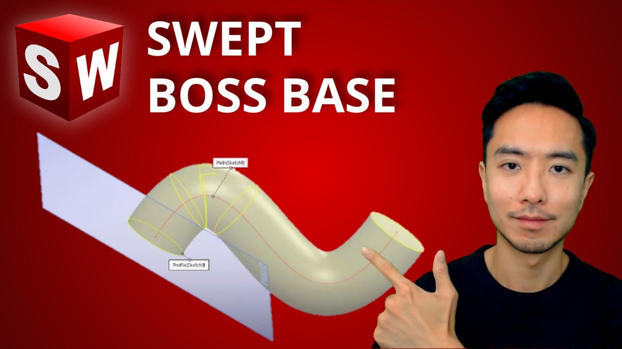 Solidworks Swept Boss Base Youtube