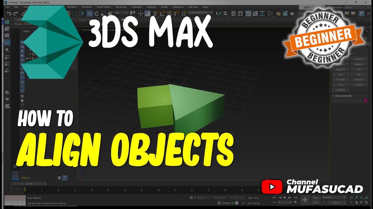 3ds Max How To Align Objects Youtube