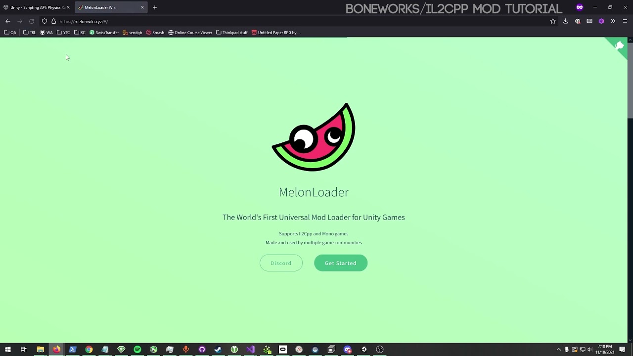 Boneworks Unity Il2cpp Code Mod Tutorial Youtube