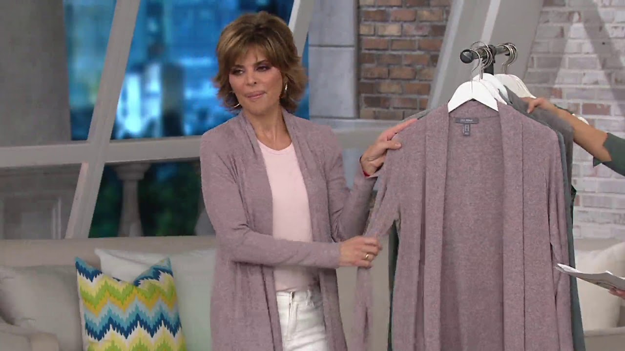 Lisa Rinna Collection Open Front Long Sleeve Duster Cardigan On Qvc